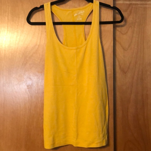Tops | Universal Thread Mustard Yellow Racerback Ribbed Tank Top | Poshmark